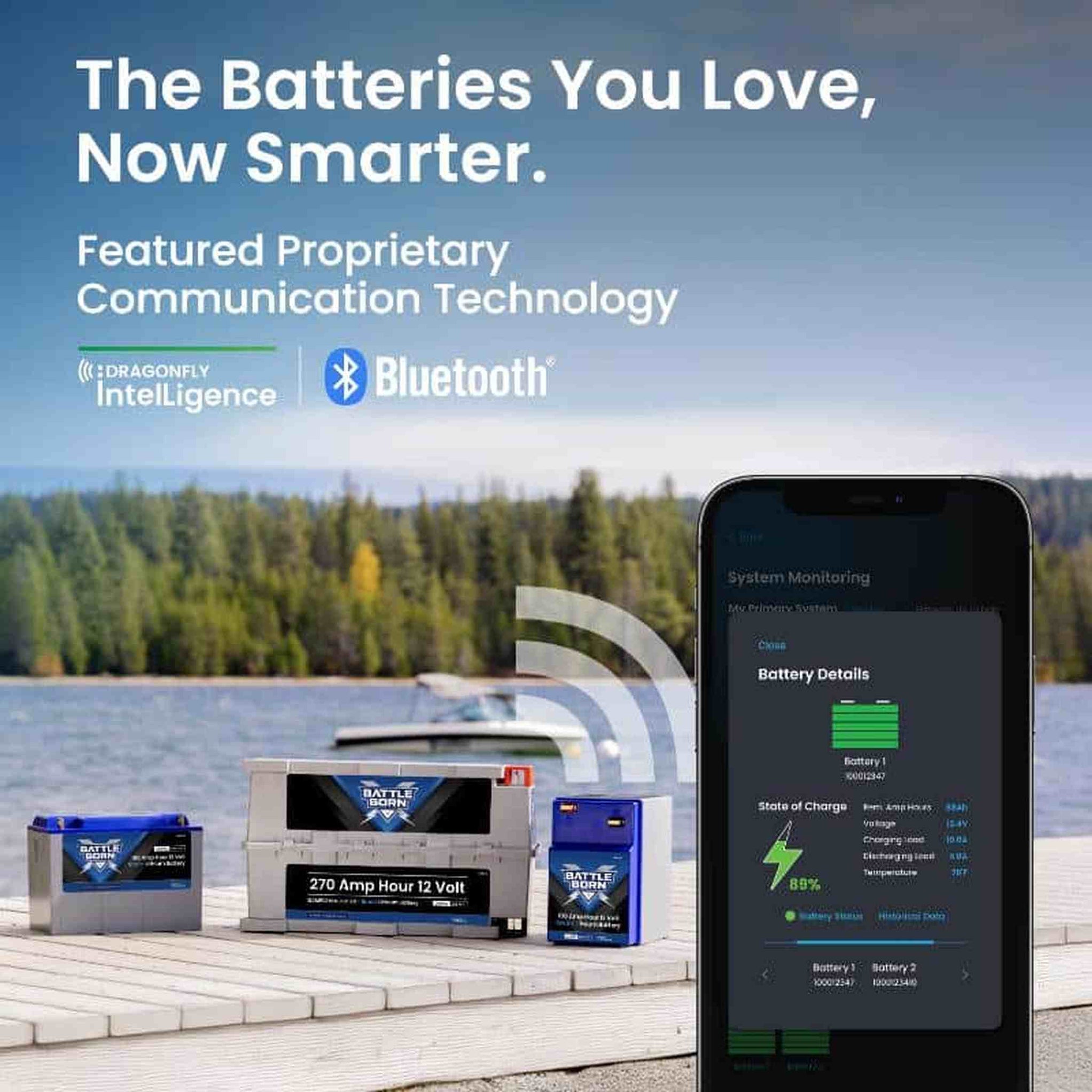 Battle Born Batteries 100Ah 12V GC2 Smart Heated LiFePO4 Deep Cycle ...