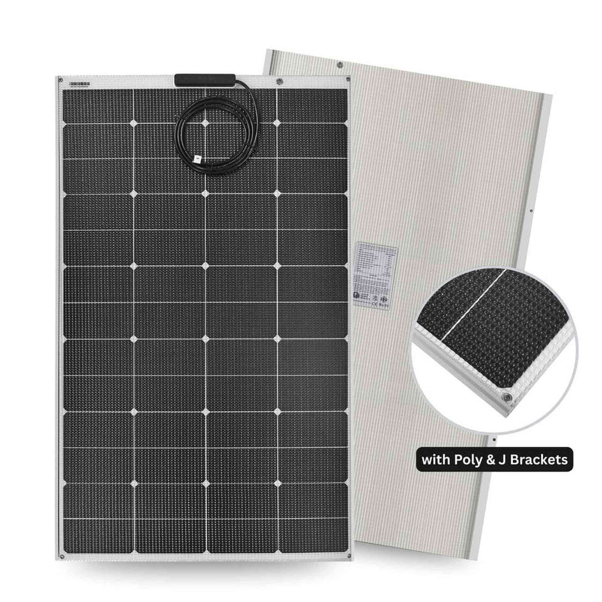 Custom Marine | 165 Watt Walkable Semi Rigid Solar Panel - Sunpower A+ ...