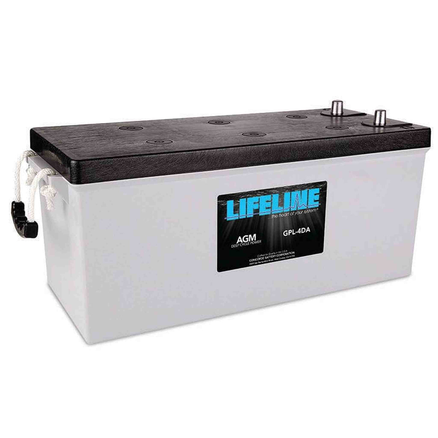Lifeline | GPL-4DA | 12v 210Ah Deep Cycle Sealed AGM Marine and RV Bat ...