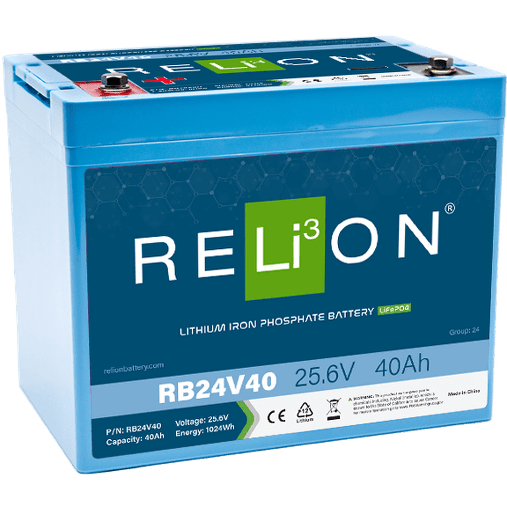 RELiON | RB24V40, LIFEPO4 Legacy Lithium Battery 24 24V, Not Series Ca ...