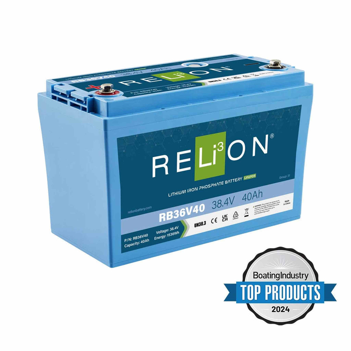 RELiON RB36V40, LIFEPO4 Legacy Lithium Battery 36V, Not Series Capable ...
