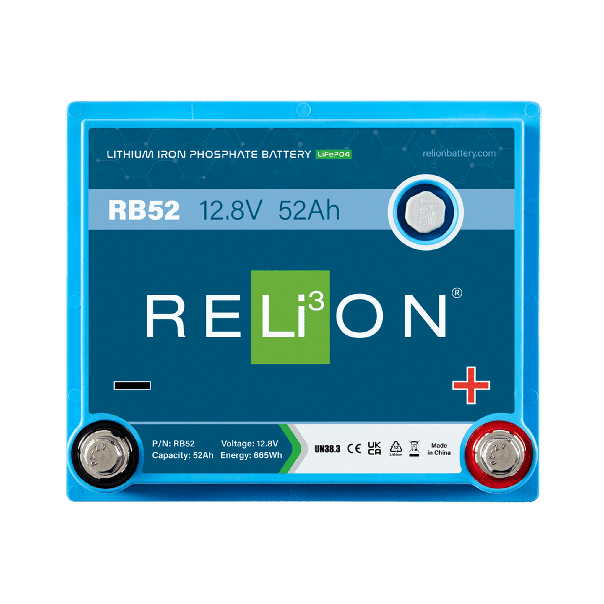 RELiON RB52, LIFEPO4 Legacy Lithium Battery 4SC 26G 12V, Series Capable ...