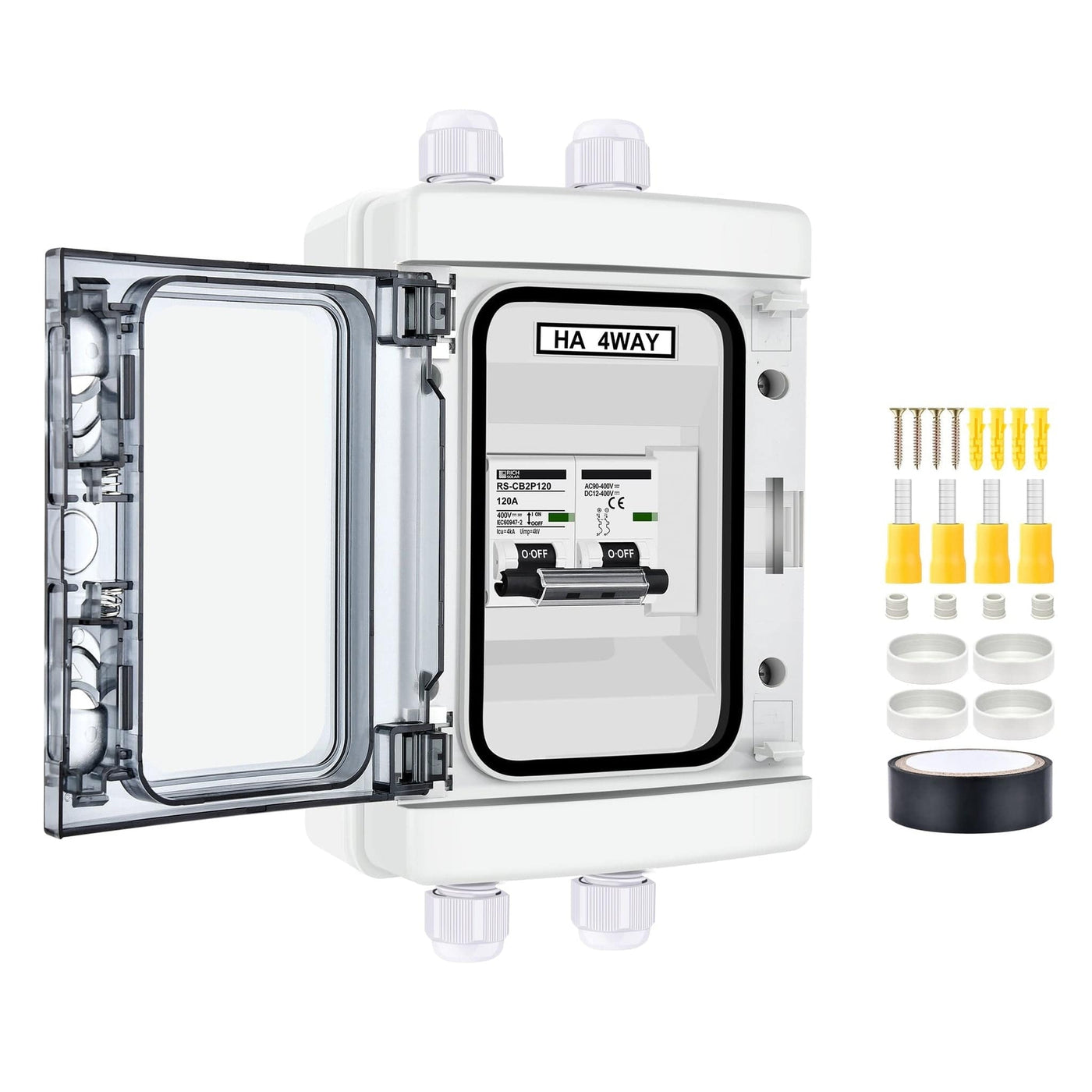 Rich Solar 2 Pole Outdoor Circuit Breaker Box | Outdoor Circuit Breaker ...