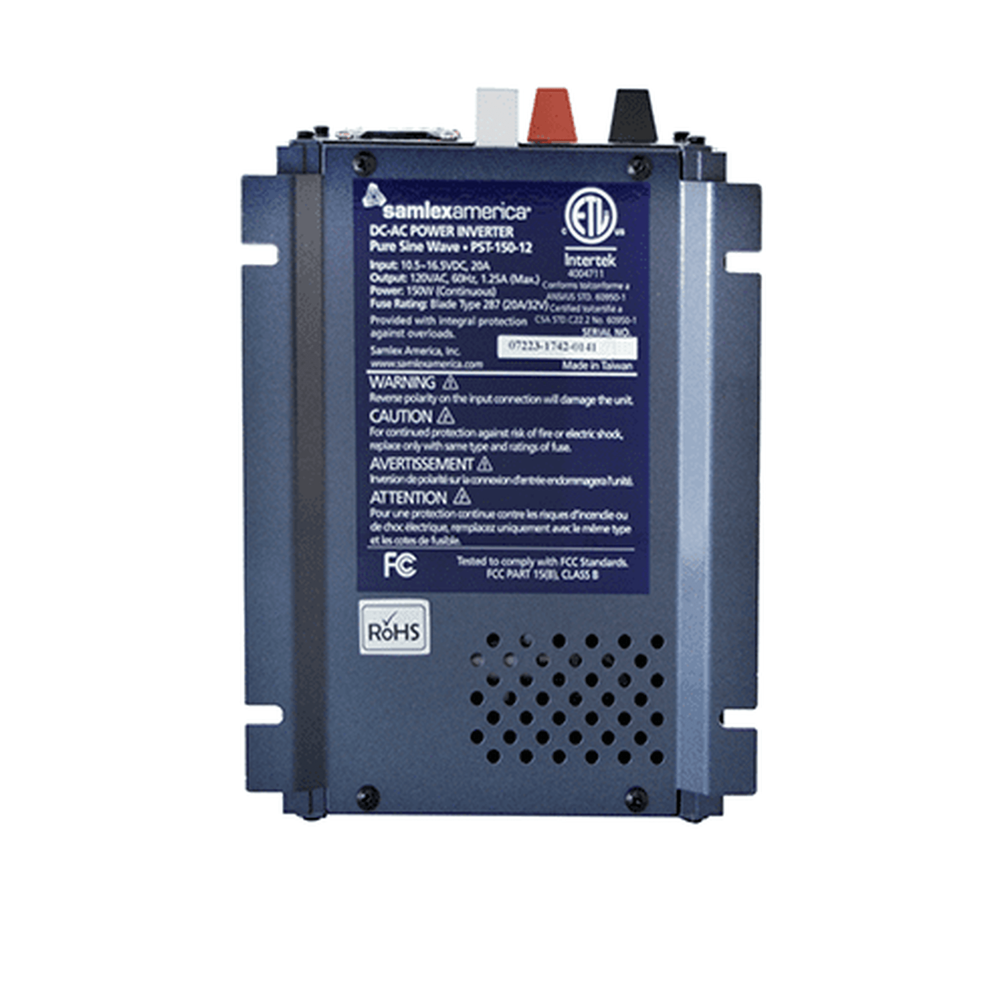 Samlex Inverter, 150 Watts 12VDC, Pure Sine Wave 120VAC — Solar Guys Pro