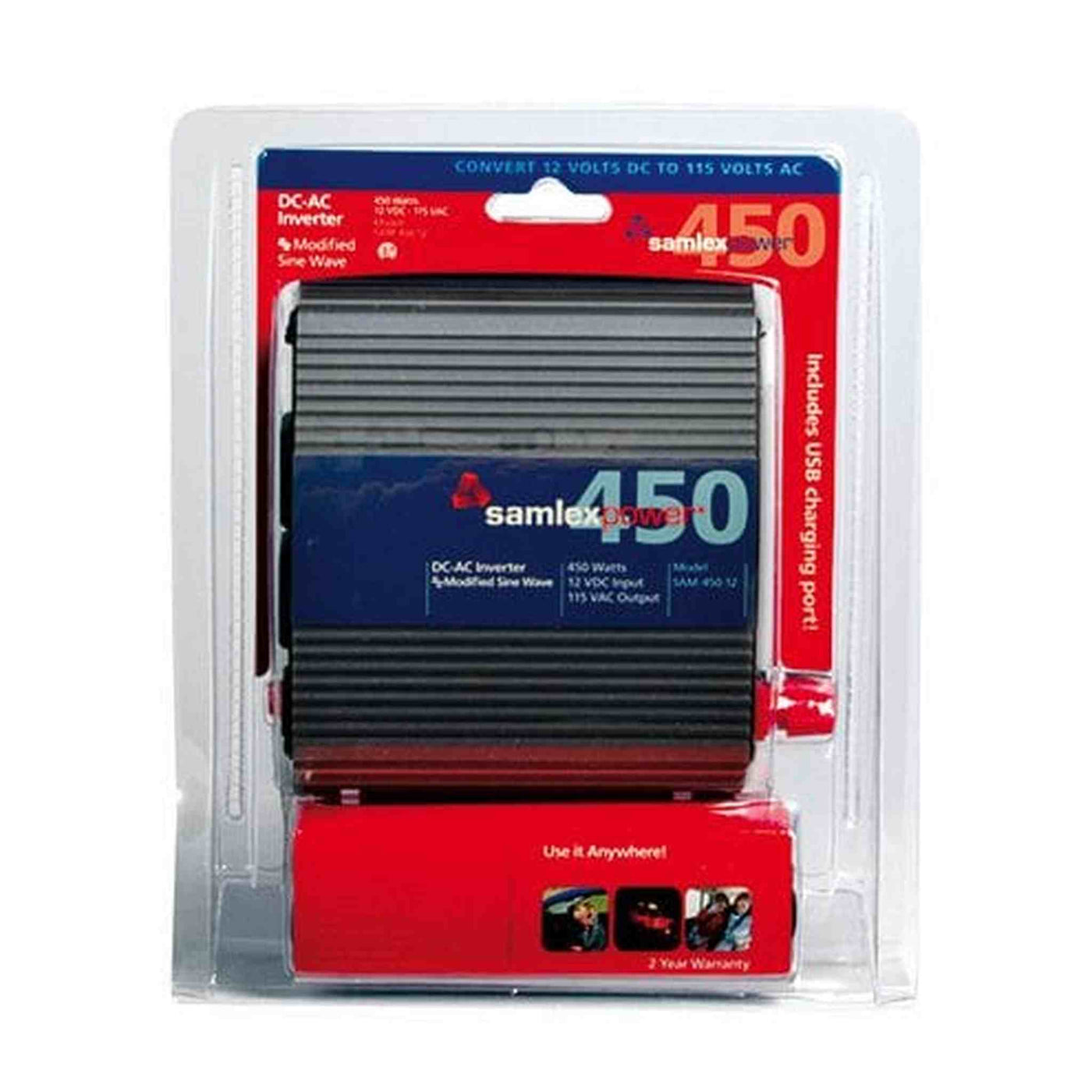 Samlex Inverter, 450 Watts 12VDC, Modified Sine Wave 120VAC — Solar ...