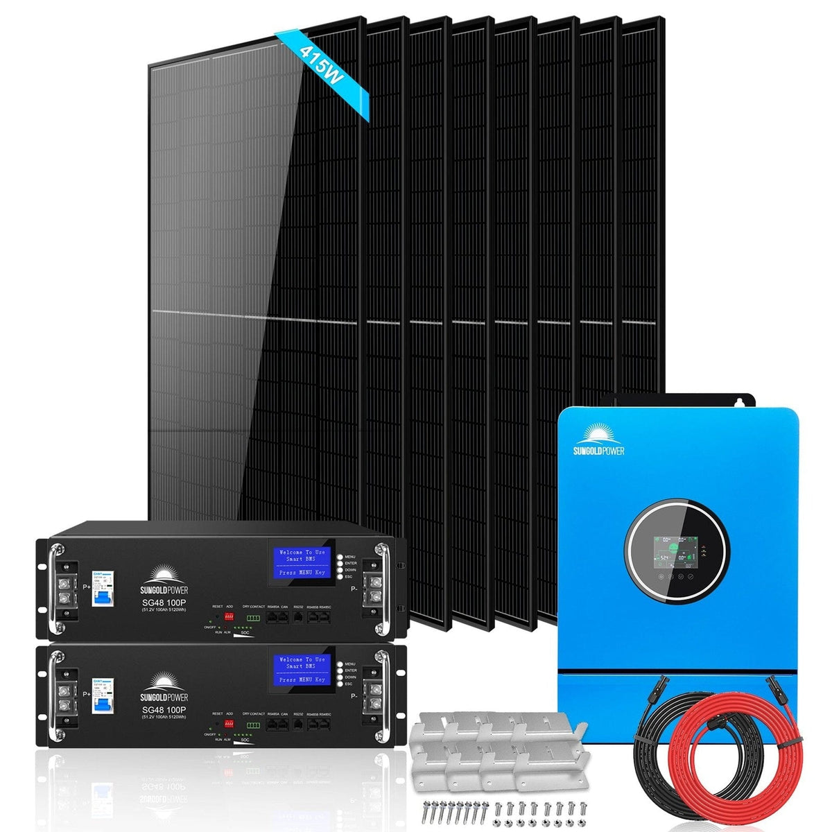 SunGold Power | Off-Grid Solar Kit 8000W 48VDC 120V/240V LifePo4 10.24 — Solar Guys Pro